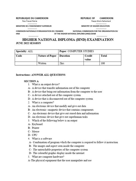 Computer Questions Setting Two Pdf Computer Data Storage Personal Computers