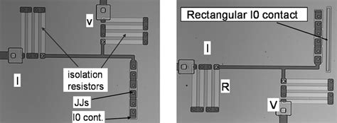 series array of josephson junctions the base electrode in the last jj
