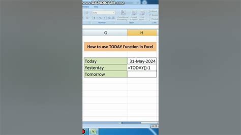 Using the Excel TODAY Function | how to use TODAY () function#excel - YouTube