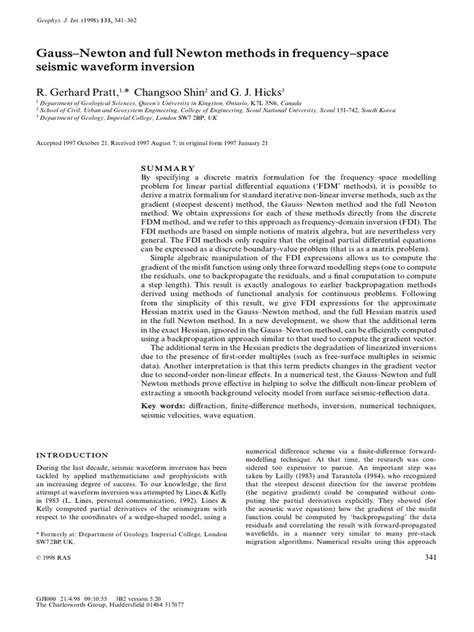 gauss newton and full newton methods in frequency space seismic