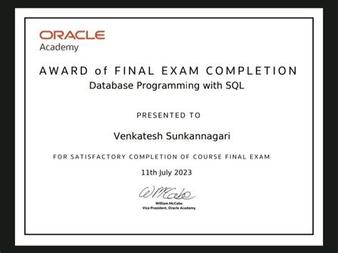 Sunkannagari Venkatesh On Linkedin Programming Oracle Sql Database