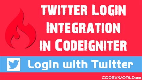 Login With Twitter In Codeigniter Codexworld