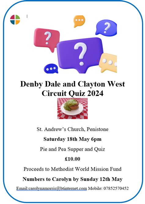 Circuit Quiz Denby Dale And Clayton West Methodist Circuit