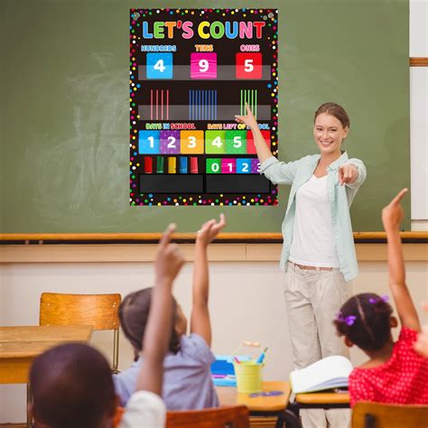 Back To School Lets Count Math Pocket Chart For