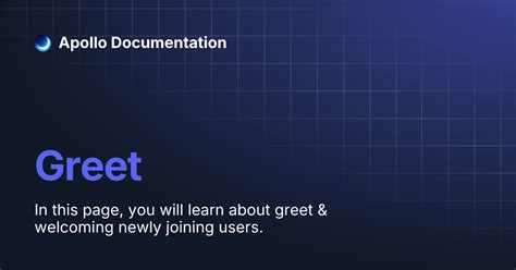 Greet Apollo Documentation