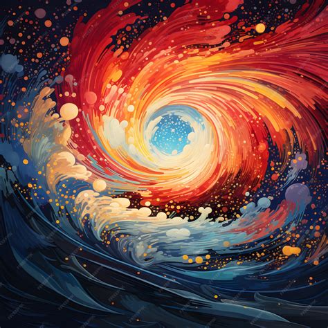 Premium Photo A Swirling Vortex Of Vibrant Colors And Shapes