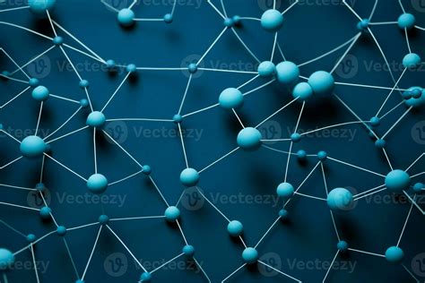 Blue Connect Abstract Background Plexus Design Particle Networking Line Structure Science