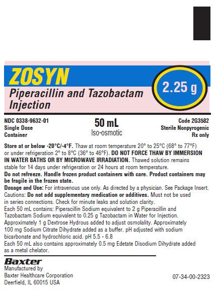 Dailymed Zosyn Piperacillin Sodium And Tazobactam Sodium Injection