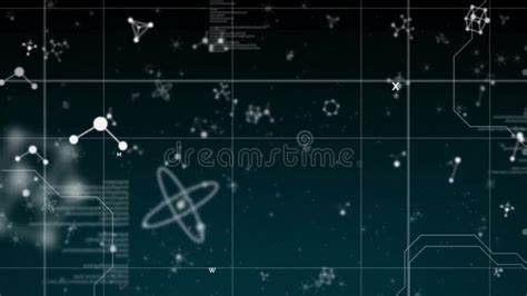 Animation Of Molecules Over Data Processing On Black Background Stock Video Video Of World