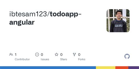 GitHub Ibtesam Todoapp Angular