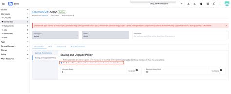 An Error Occurred When Daemonset Modified Scaling And Upgrade Policy