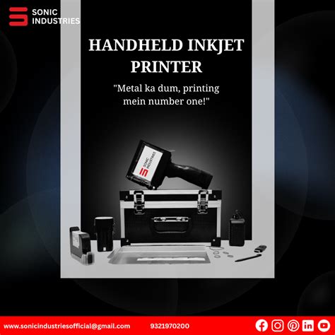 Buy Now Sonic Industries Plastic Handheld Inkjet Coder Includes Solvent Cartridge