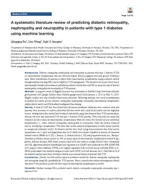 A Systematic Literature Review Of Predicting Diabetic Retinopathy