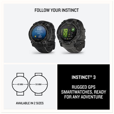 Garmin Instinct 3 Amoled Outdoor Gps Smartwatch 50mm Black With