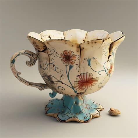 Digital Art Game Asset Of Cup In The Style Alice Premium Ai Generated