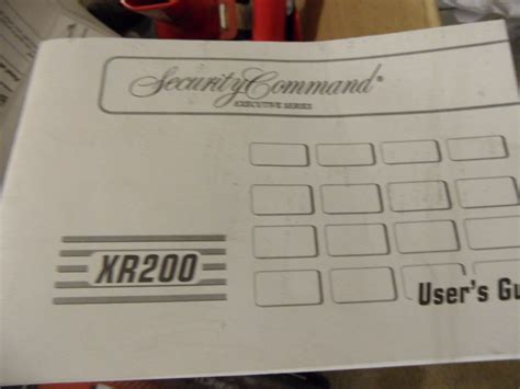 security command executive series user s guide xr200 digital