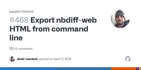 Export Nbdiff Web HTML From Command Line Issue Jupyter Nbdime GitHub