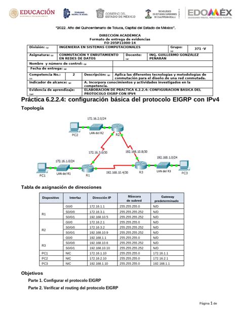 6 2 2 4 packet tracer configuring basic eigrp with ipv4 instructions