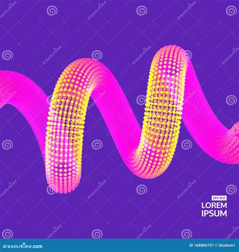 Spiral Connection Structure Abstract Grid Design Stock Vector Illustration Of Perspective