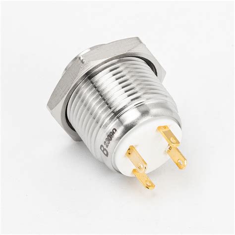 Customized 16mm Metal Push Button Switch With Dot Led Ip67 Waterproof Push Button Switch 1no 1nc