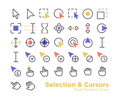 Selection Cursors Icons 2387600 Vector Art At Vecteezy