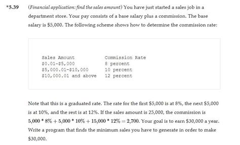 Solved 539 Financial Application Find The Sales Amount