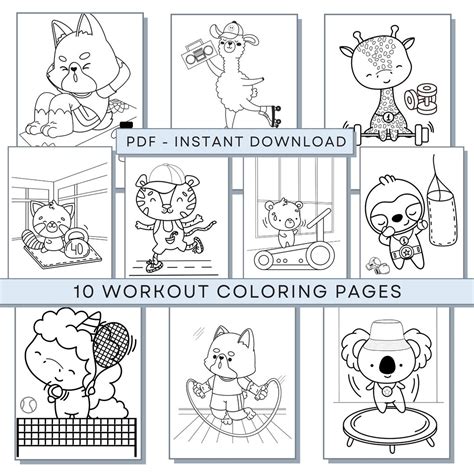 Printable Exercise Coloring Pages 2025