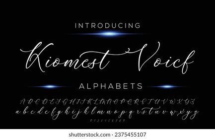 Hand Drawn Typeface Handwritten Script Alphabet Stock Vector Royalty Free 2375455107