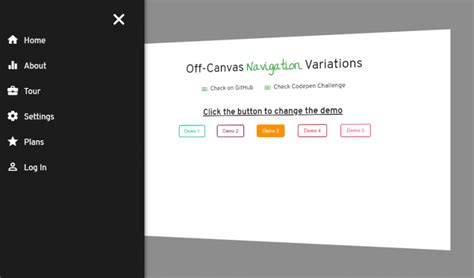 18 Css Off Canvas Menu Navigation Onaircode