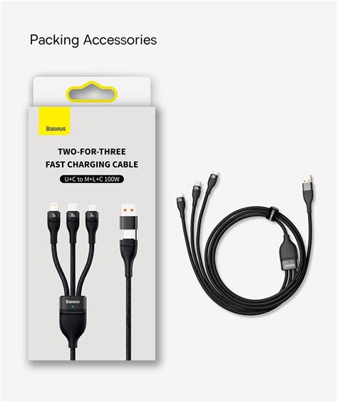 Cáp Sạc Nhanh Đa Năng 2 To 3 Baseus Flash Series Ⅱ 100w Usb Type C