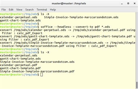 Libreoffice Command Line Convert Multiple Files Ods To Pdf