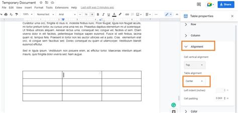 How To Center A Table In Google Docs Quick Guide PresentationSkills Me
