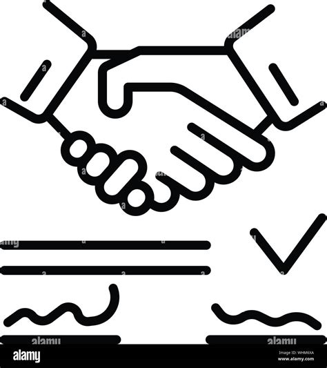 Contract Signing Icon Outline Style Stock Vector Image And Art Alamy