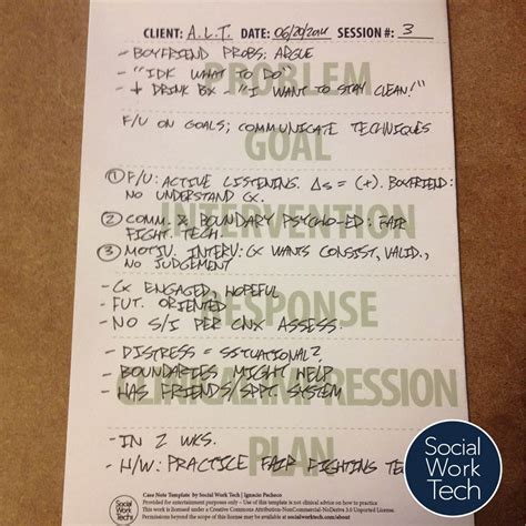 Case Notes Social Work Template Ccalcalanorte Com