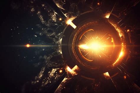 Premium Ai Image Round Luminous Technology Background Material Ai Generated