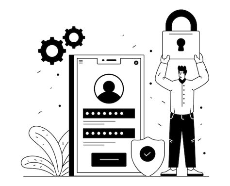 Premium Vector A Secure Login Concept Illustration Web Password Account Password