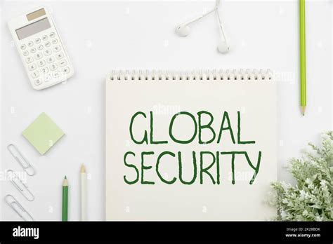 Text Caption Presenting Global Security Word For Protection Of The