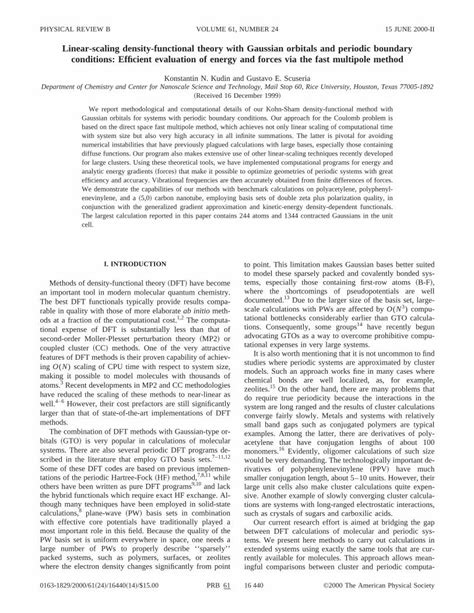pdf linear scaling density functional theory with gaussian orbitals