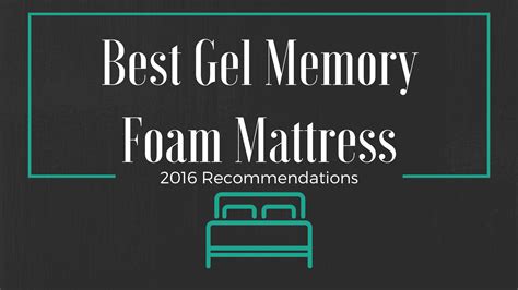 Best Gel Memory Foam Mattress Memory Foam Doctor