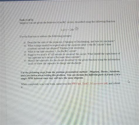 Solved Task 10f2 Consider The Circuit Shown Below We Ll