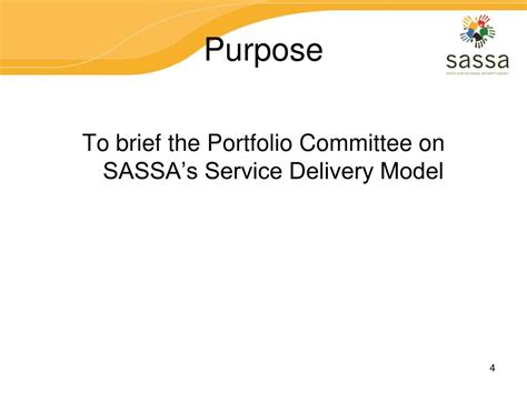 Ppt Sassa Service Delivery Model Presentation To Portfolio Committee