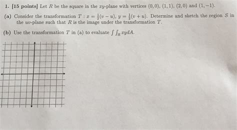 Solved Let R Be The Square In The Xy Plane With Vertices Chegg