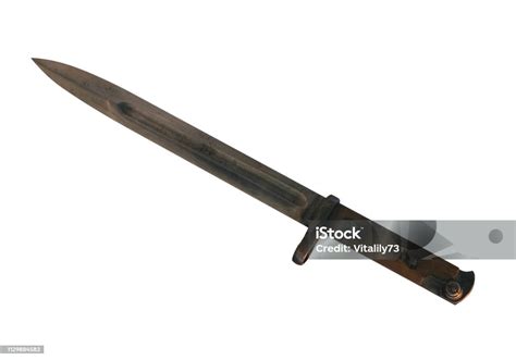 대검 칼 흰색 배경에 고립입니다 제 2 차 세계 대전에서 대검 칼 가장자리에 대한 스톡 사진 및 기타 이미지 가장자리 강철