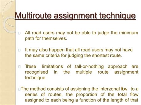 Methods Of Route Assignment Pptx