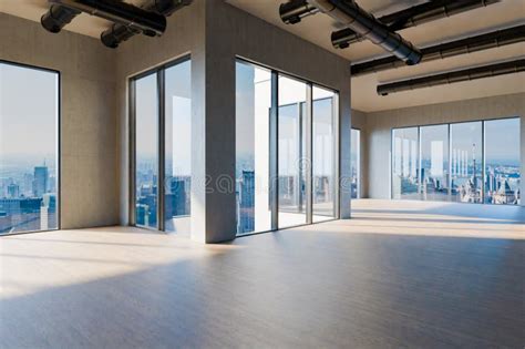 Large Innovative Open Space Empty Office Environment Friendly