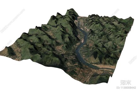 现代山体山地地形su模型下载【id 1138008442】 知末su模型网