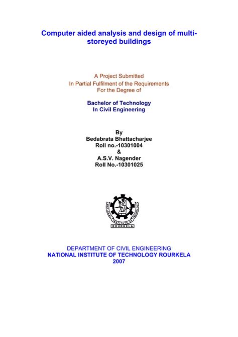Computer Aided Analysisanddesignofmulti Storeyedbuildings Pdf