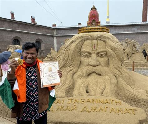Odisha Artist Sudarsan Pattnaik Wins Golden Sand Master Award In Russia