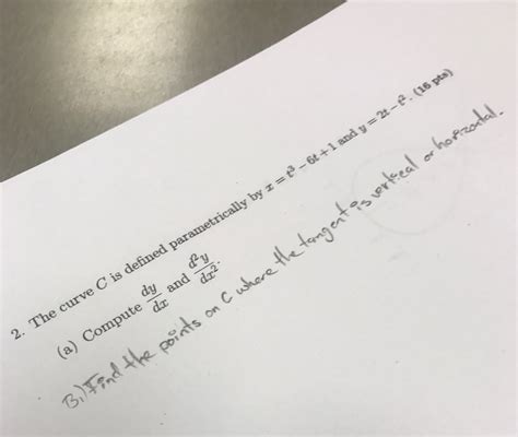 Solved The Curve C Is Defined Parametrically By X T3 6t