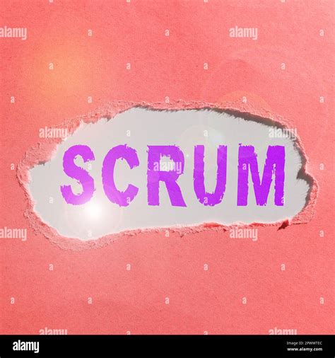 Text Caption Presenting Scrum Concept Meaning Handwriting As Distinct